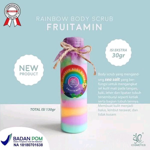 Jual Rainbow Body Scrub Fruitamin 100ml | Shopee Indonesia