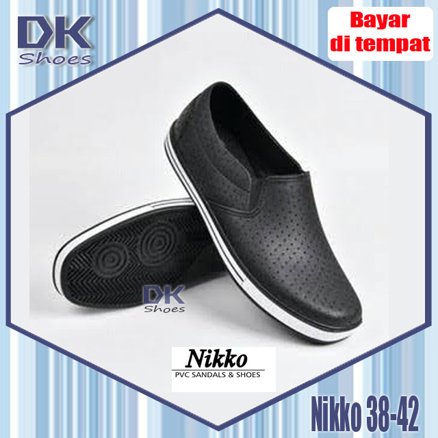 Jual DK Shoes - Nikko 8120 Bintik Sepatu Karet Laki Hitam Murah ...