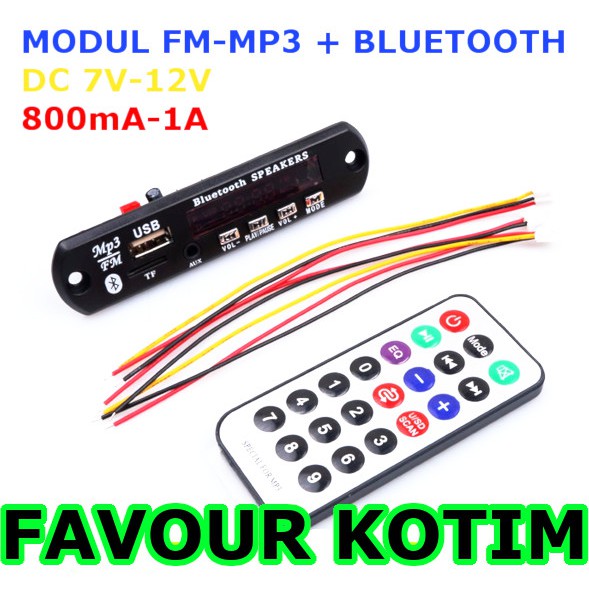 Jual MODUL USB MP3 DECODER MODULE BLUETOOTH PLAYER FM RADIO FVKOTIM ...