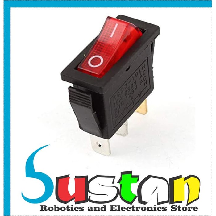 Jual Jual KCD3-11-Y Switch ON OFF Shape Switch Red Light Saklar Anti ...