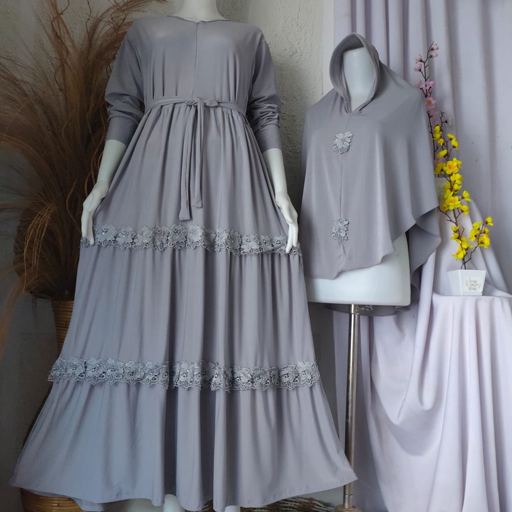 Jual GAMIS JERSEY SUPER LEMBUT & ADEM PREMIUM SET HIJAB TERLARIS/GAMIS ...