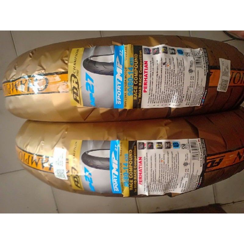 Jual ban fdr mp 27 ring 14 sepasang dpn/blkg ukuran 90-80/14 soft ...