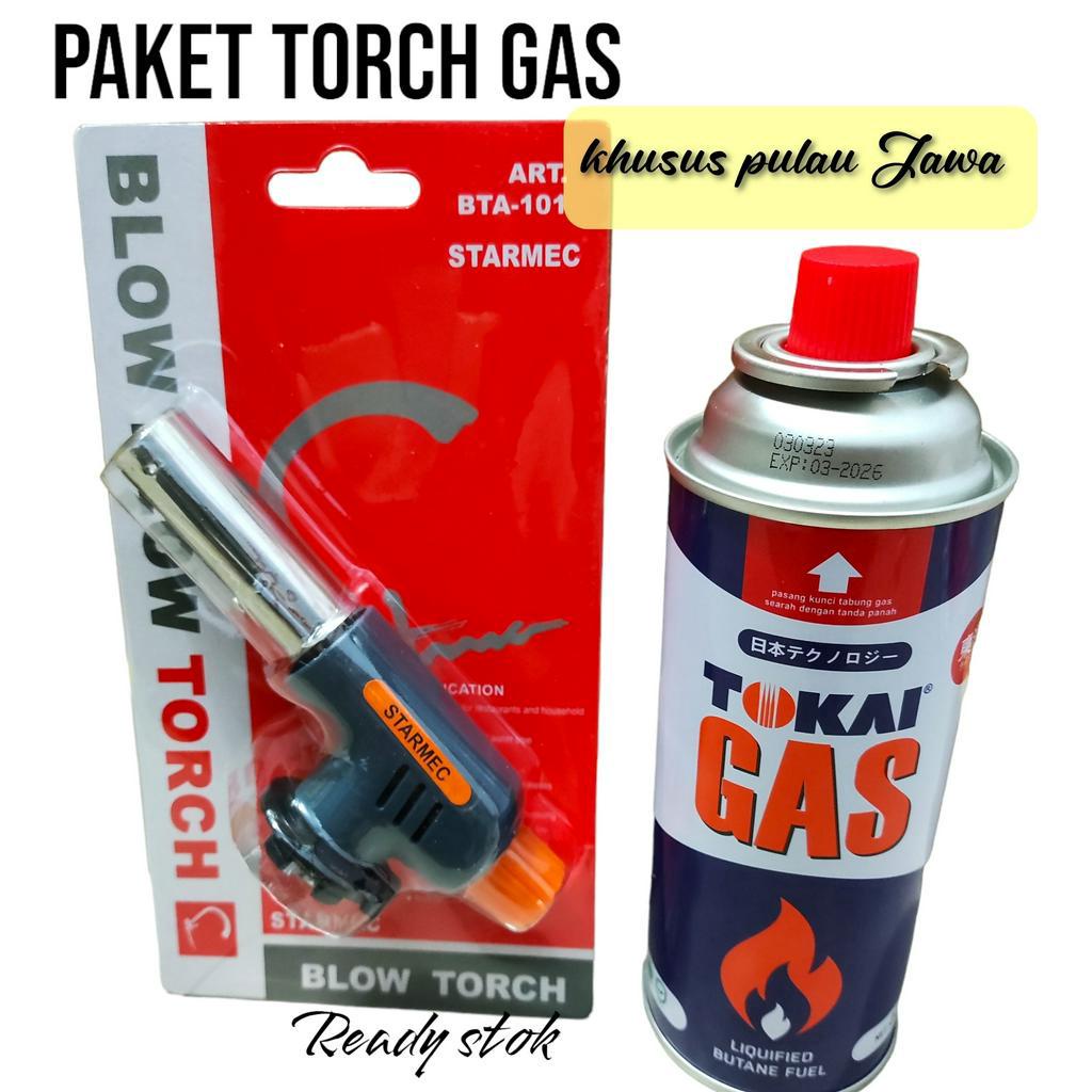 Jual Paket Gas Torch Portable Safety/Pematik Gas Kompor/Api Blow Torch ...