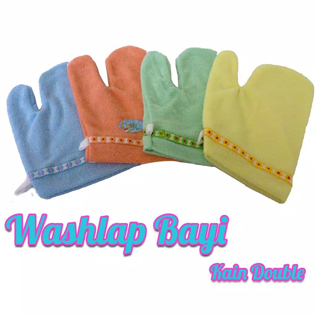 Jual washlap bayi jari dan kotak handuk washlap mandi kain double ...