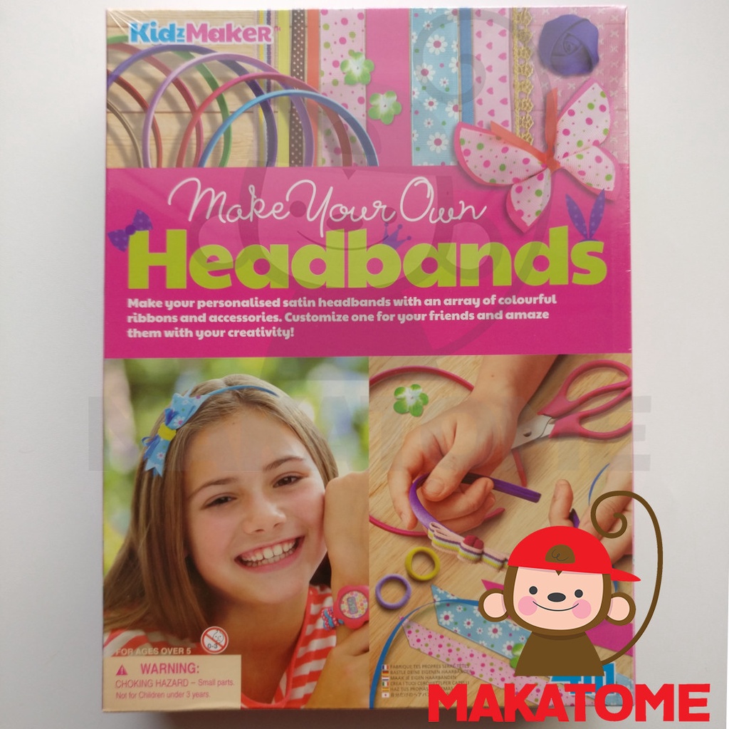 Jual 4M Kidz Maker Make Your Own Headbands heeadband membuat bando anak ...