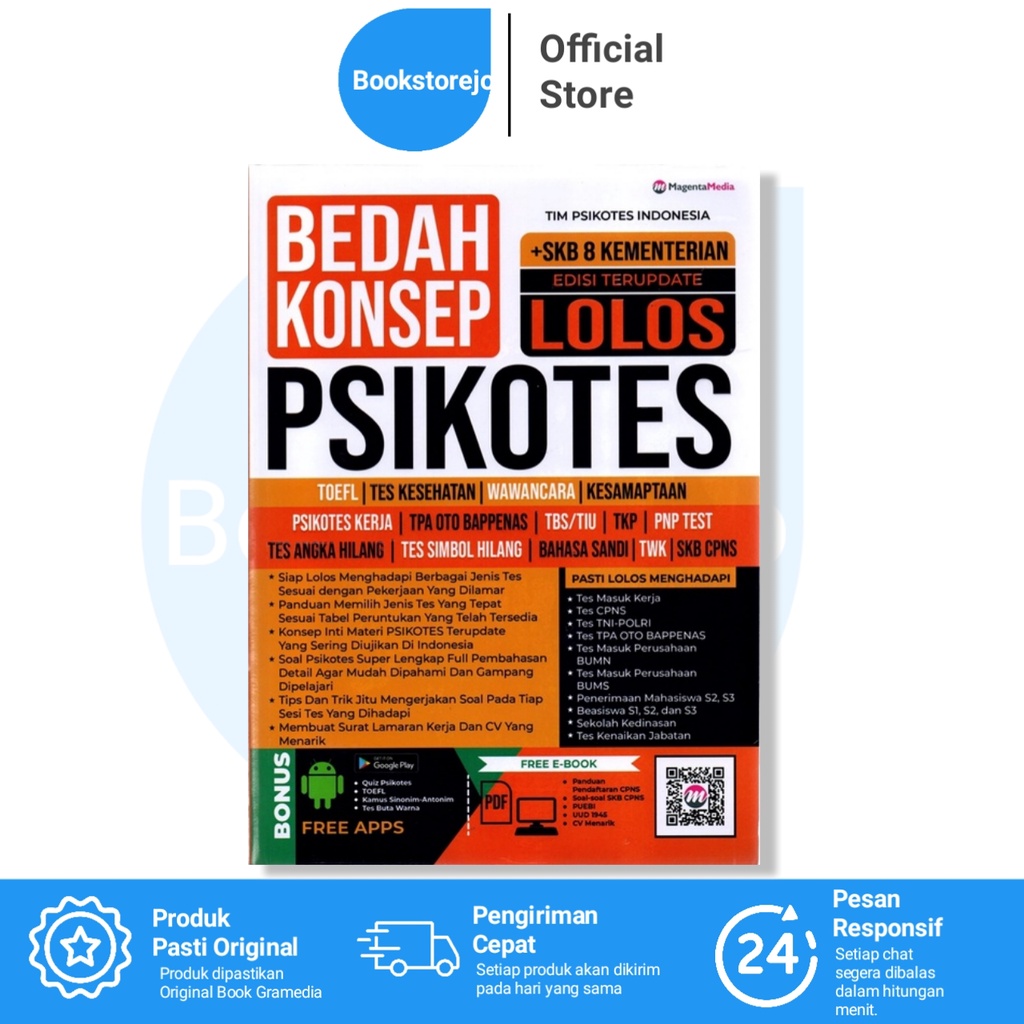 Jual Buku Psikotes: Bedah Konsep Lolos Psikotes - Tim psikotes ...