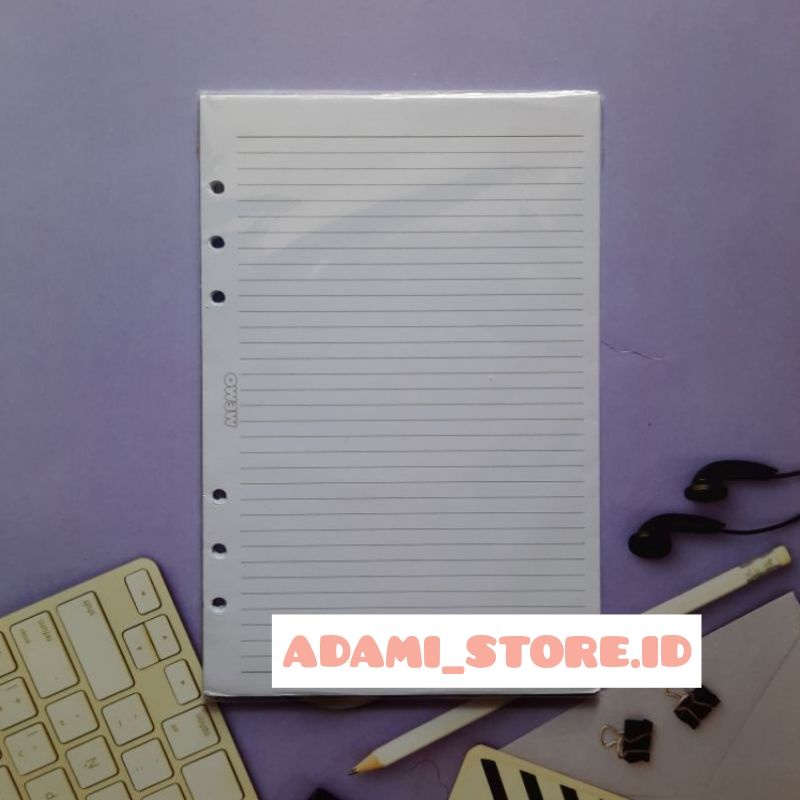 Jual Isi Binder Putih Bergaris Loose Leaf Line A5 (6ring) | Shopee ...