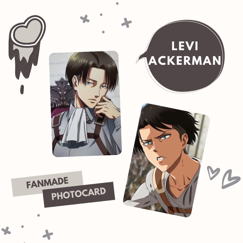 Jual Photocard levi ackerman anime attack on titan BISA CUSTOM | Shopee ...