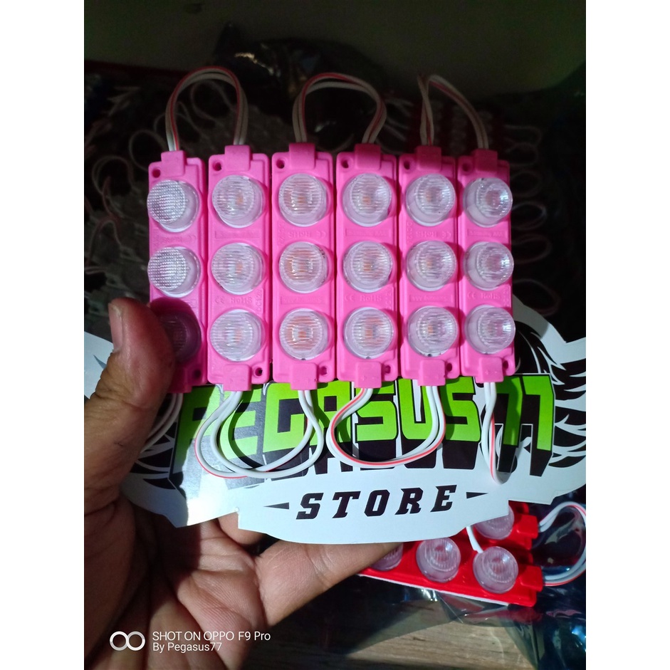 Jual LAMPU MODUL LED 3 MATA 3 WATT 12V 3030 IP67 | Shopee Indonesia