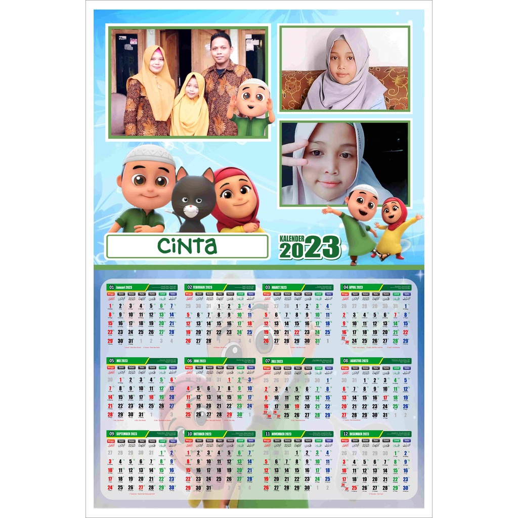 Jual SOUVENIR KALENDER PHOTO / LOGO /PHOTO KOLASE - FREE DESAIN ...