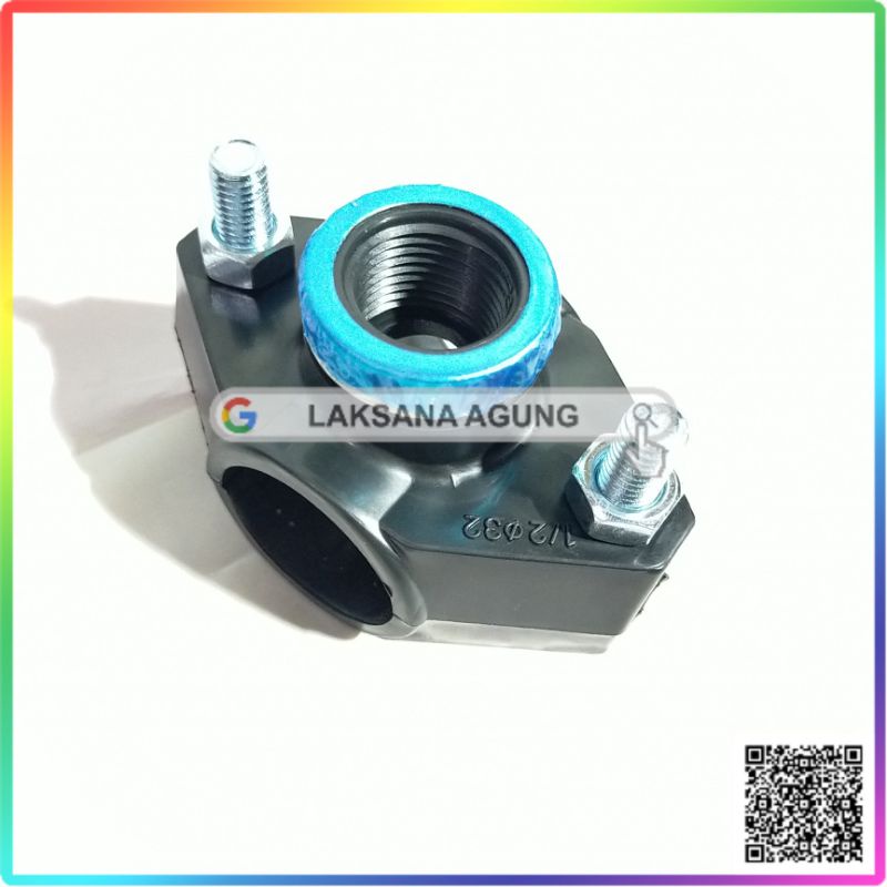 Jual Clamp saddle hdpe 32 x 1/2" | Clamp saddle 1" x 1/2" inch | Shopee ...