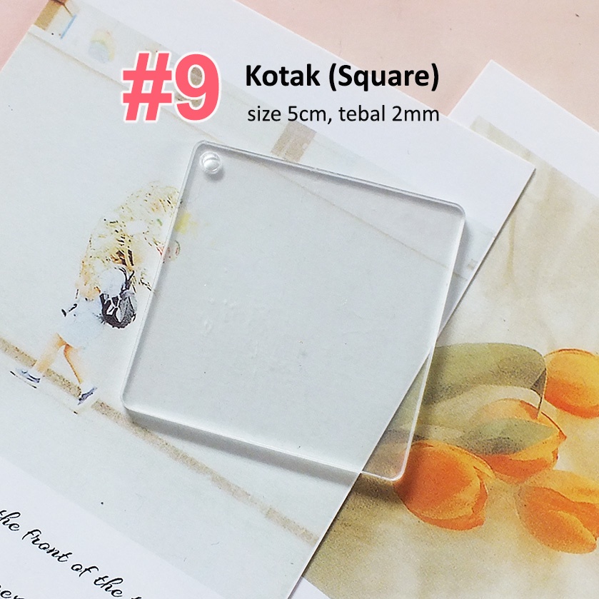 Jual BAHAN GANTUNGAN KUNCI AKRILIK POLOS / CLEAR BLANK ACRYLIC KEYCHAIN ...