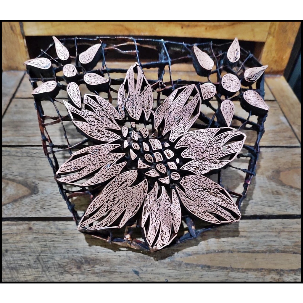 Jual Untuk Cap Batik Bahan Material Tembaga Kuningan Motif Bunga ...
