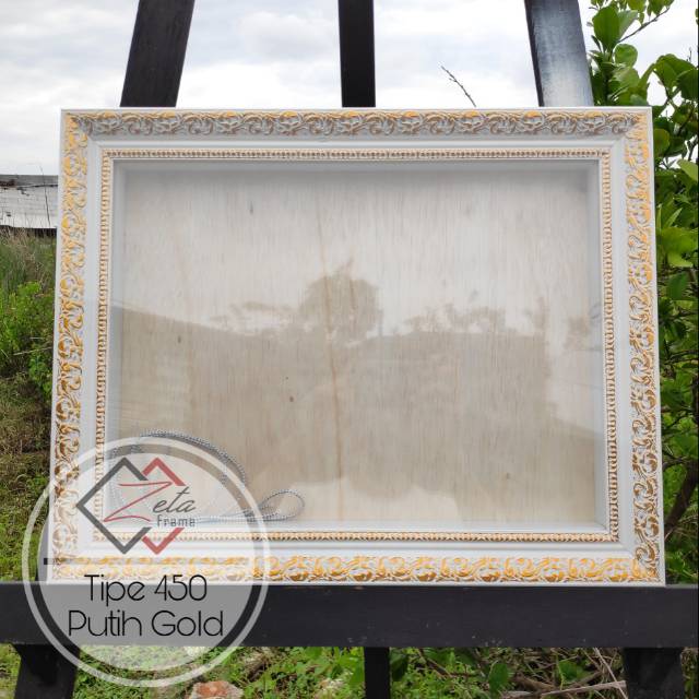 Jual Tipe 450 putih gold - pigura mahar ukir putih gold uk. 30x40 & uk ...