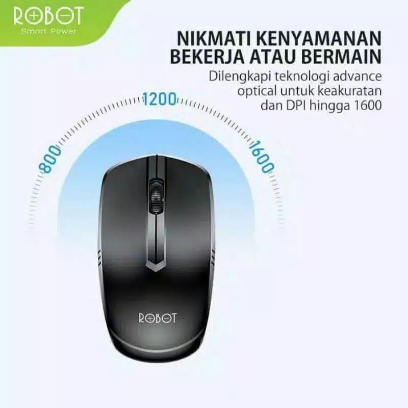 Jual mouse wireles robot original m200 | Shopee Indonesia