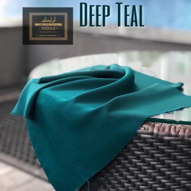 Jual Nidaa Kain ULT warna Deep Teal Polos / Nidaa Ummu Luthfi Textile ...