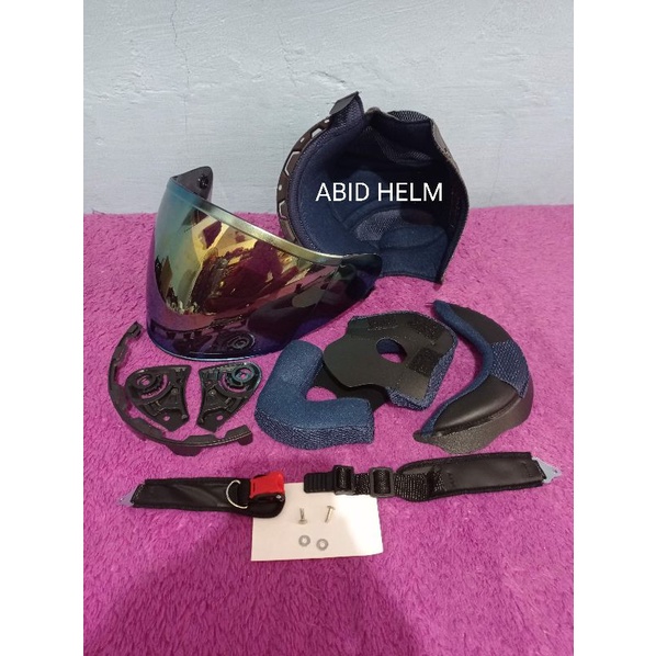 Jual busa helm ink centro dan kaca warna iridium gold dan iridium blue ...