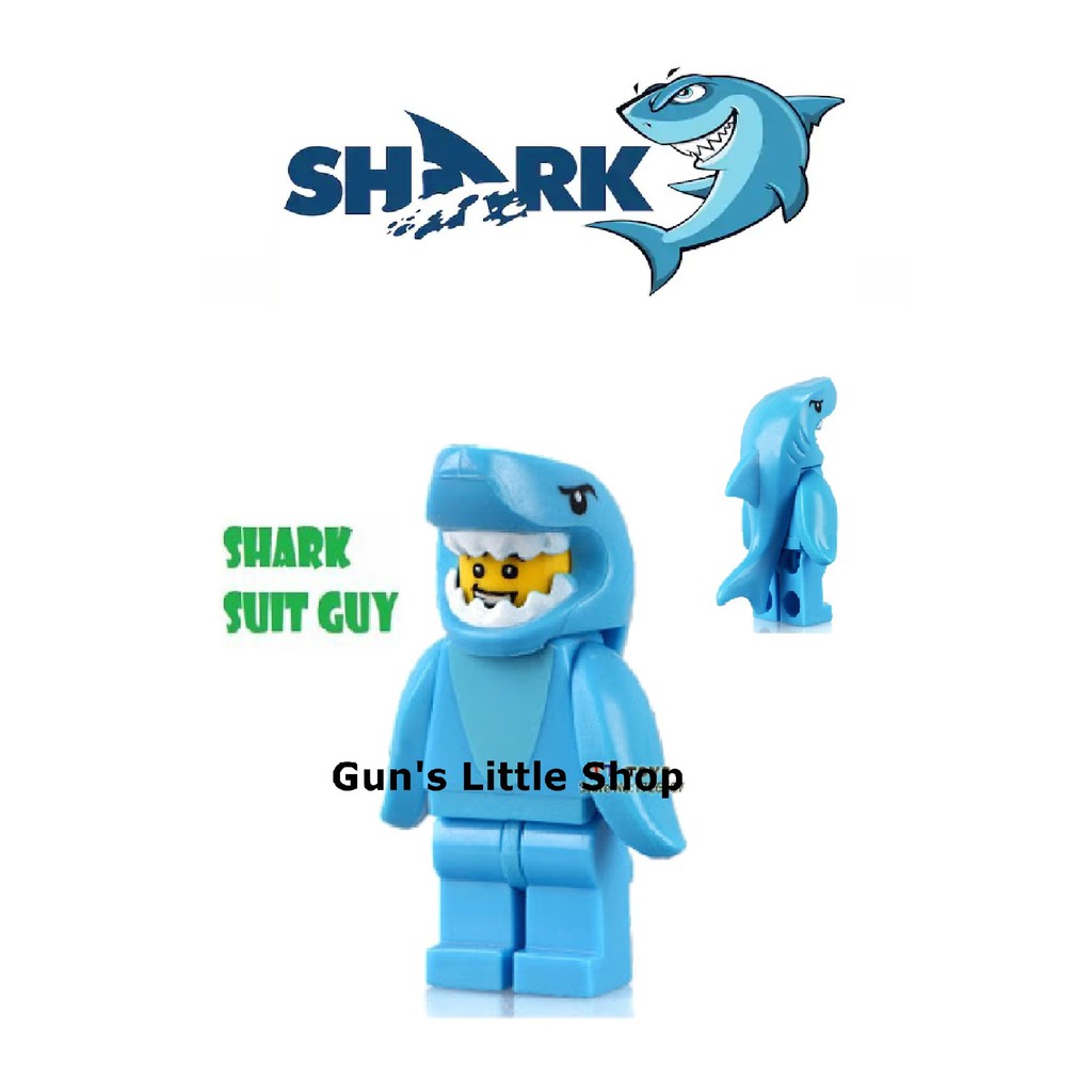 Jual Brick block - Shark Suit Guy Kostum Ikan Hiu tanpa dus | Shopee ...
