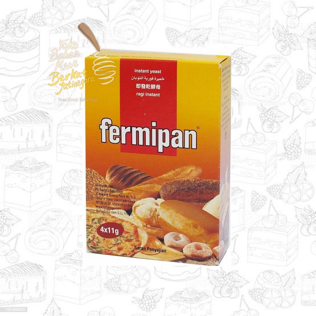 Jual RAGI KERING FERMIPAN 4 x 11 Gr / INSTANT DRY YEAST ROTI DONUT ...