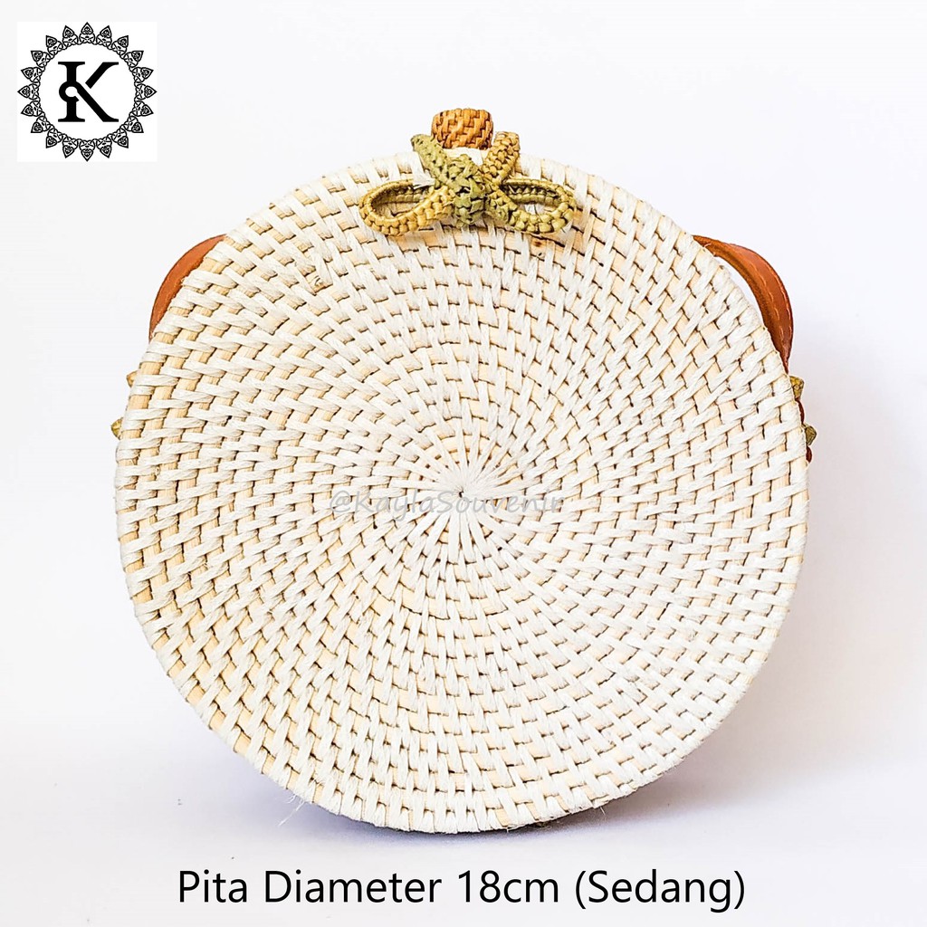 Jual Tas Rotan Bulat Putih - Kain Etnik | Shopee Indonesia
