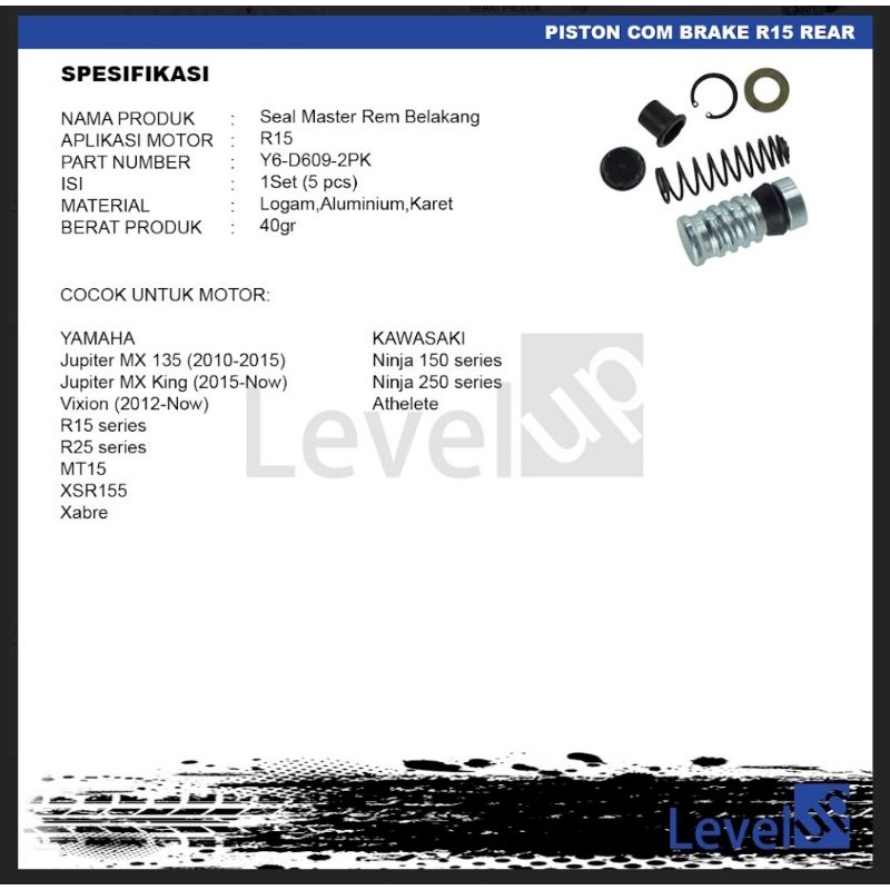 Jual kip master rem cakram seal master kip rem belakang r15 mx xabre ...