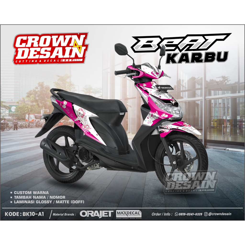Jual Stiker Sticker Decal BEAT KARBU Pink FullBody Variasi - Dekal ...