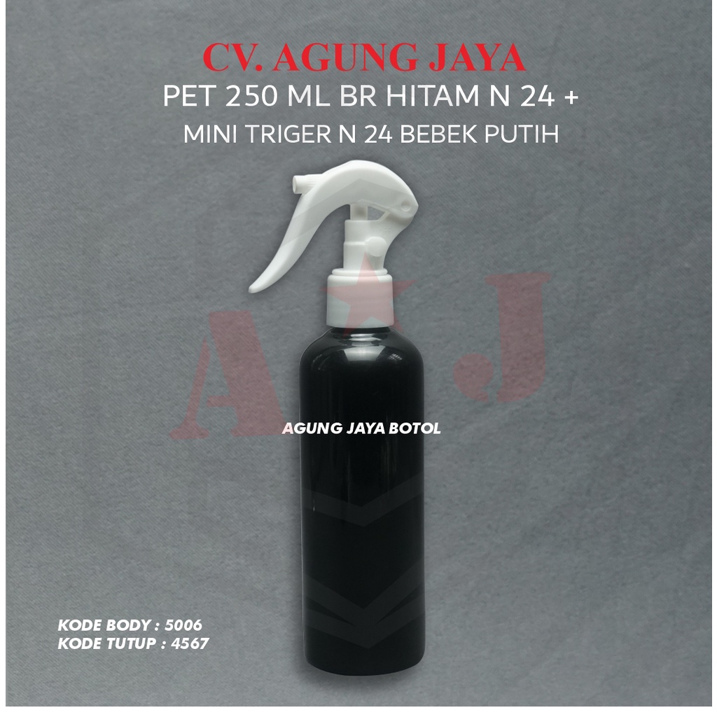 Jual Botol Spray Triger Burung 250 ml Hitam/Botol 250 Ml Hitam+ Mini ...