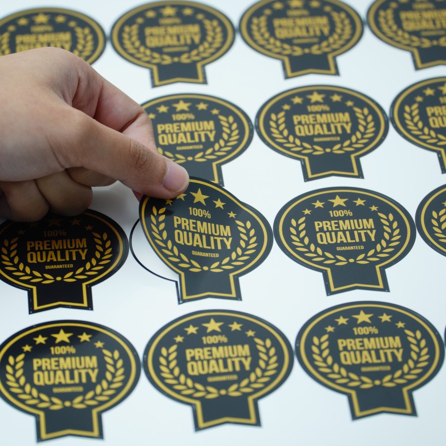 Jual Cetak Stiker Transparant Tinta Gold/Tinta Silver/Tinta Putih Only ...