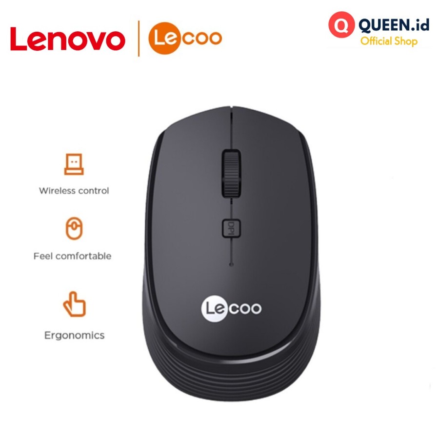 Jual Lecoo Mouse Wireless 2.4Ghz Optical - WS202 1200DPI USB Reveiver ...