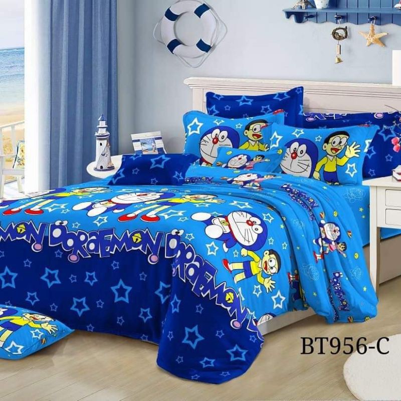 Jual Bedcover Set DORAEMON STAR Lengkap Selimut & Sprei Set Ukuran ...