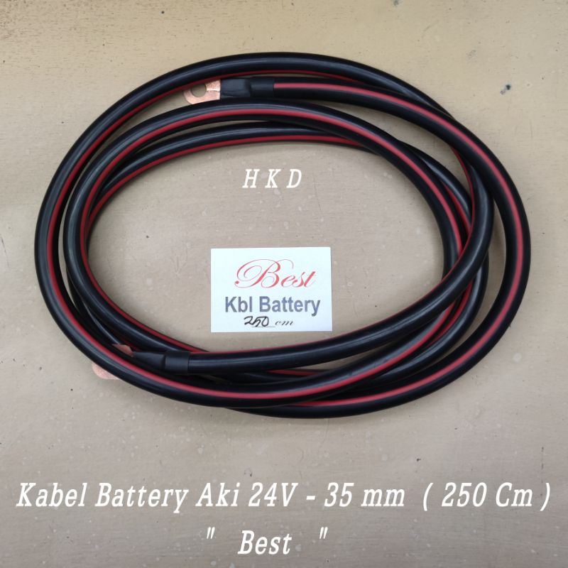 Jual KABEL AKI ACCU MOBIL 12V/24V 35MM PANJANG 250CM " BEST " | Shopee Indonesia