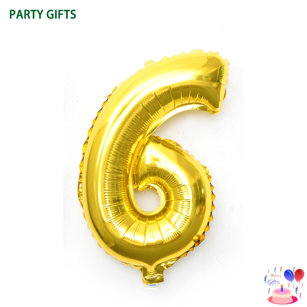 Jual Balon Foil Huruf Gold 16 Inch 40cm A-Z Balon Foil Angka 0-9 Gold ...