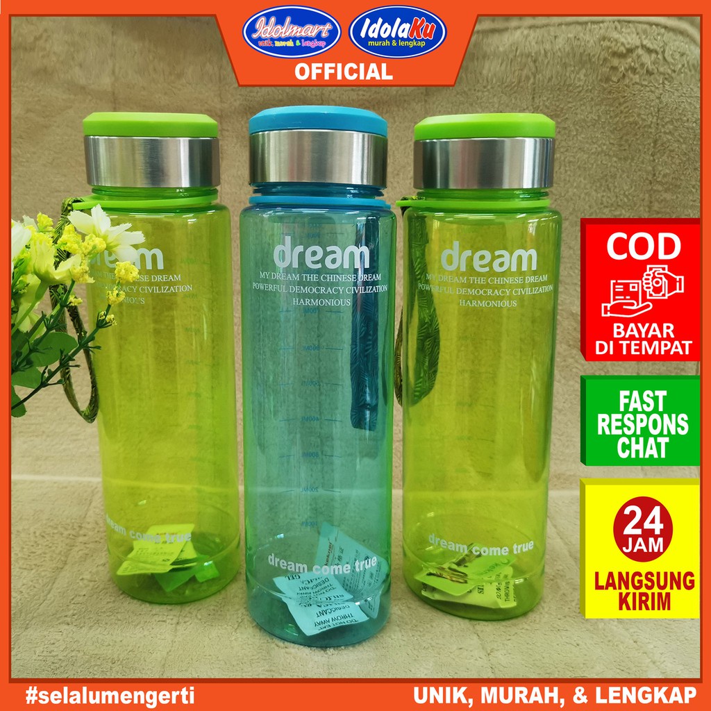 Jual IDOLAKU Dream Botol Minum Jumbo 1000 ml / Drink Bottle Sporty ...