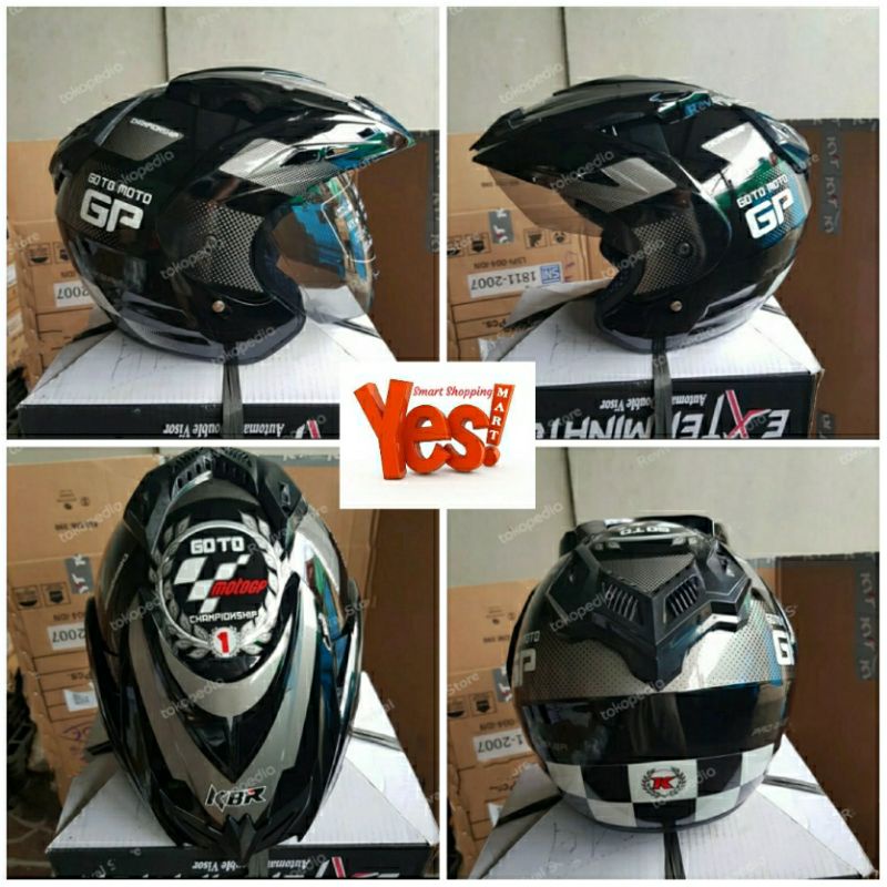 Jual Helm Motor Half Face KBR MotoGP | Shopee Indonesia