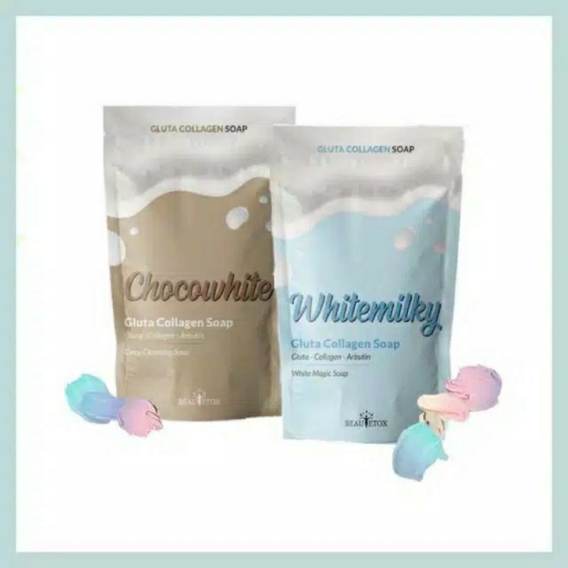 Jual GLUTA COLLAGEN CHOCO WHITE & MILKY WHITE BEAUTETOX | Shopee Indonesia