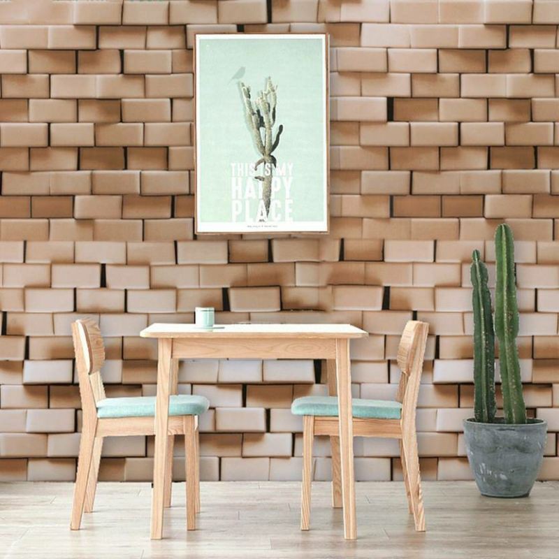 Jual BATA COKELAT KECIL 3d Wallpaper Sticker Dinding Bata Coklat kecil ...