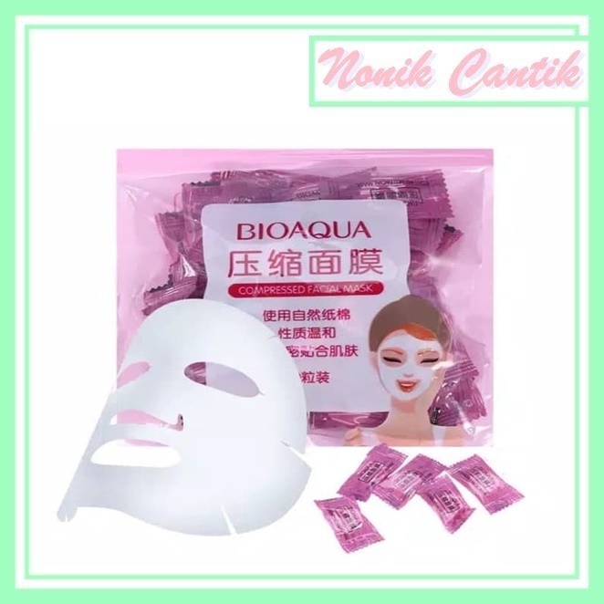 Jual Compressed Paper Mask Sheet Tablet Mask Masker Kertas BIOAQUA ...