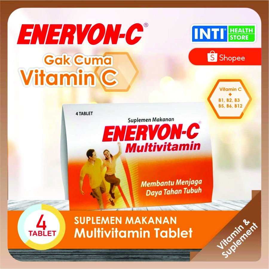 Jual Enervon | Enervon C Multivitamin Tablet Strip Isi 4 | Multivitamin ...
