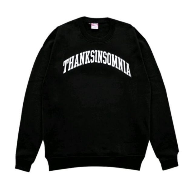 Jual Thanksinsomnia Sweater Crewneck Classic Black | Shopee Indonesia