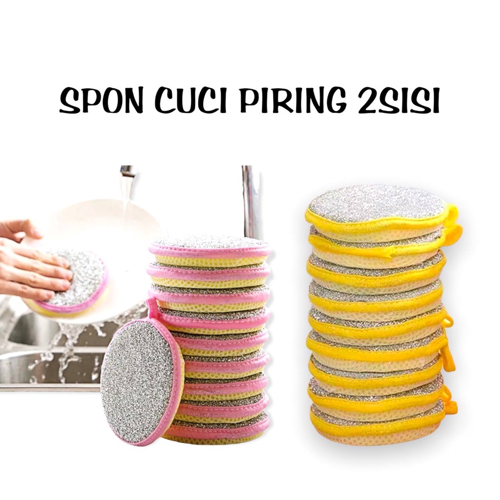 Jual SPON CUCI PIRING 2 SISI HALUS DAN KASAR PENGHILANG KERAK / SPON 2 ...