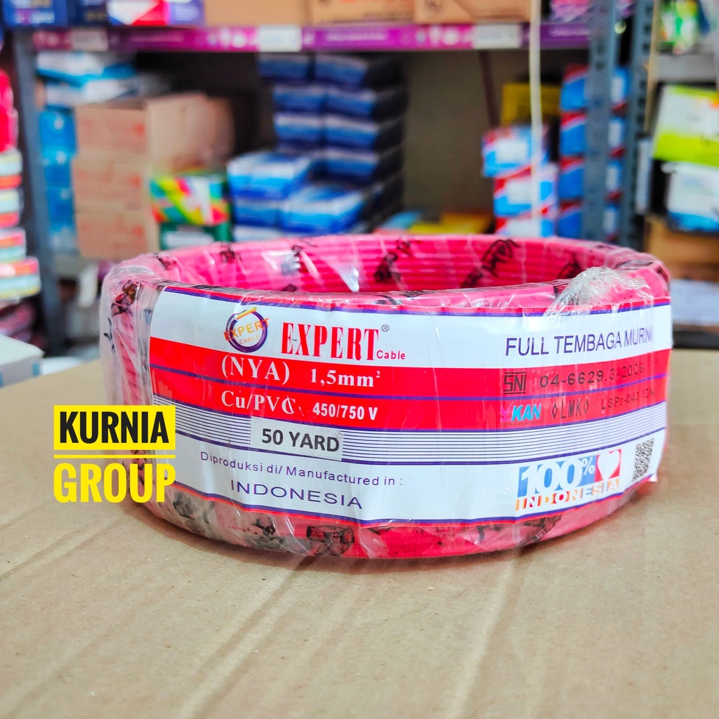 Jual Kabel NYA 1.5mm 50Y SNI Full Tembaga Murni Kawat Tunggal Kbl ...