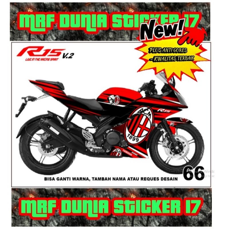 Jual STICKER DECAL MOTOR R15 V2 FULL BODY | Shopee Indonesia