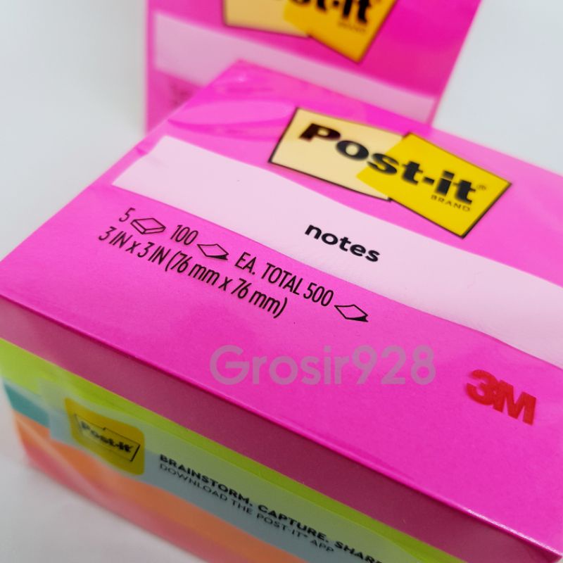 Jual Sticky Notes / Post It 3M Original 654-SSAN Memo 3x3 76x76 (5 ...
