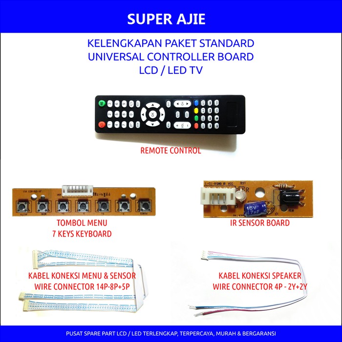 Jual PAKET PANEL MONITOR Mesin Universal LCD LED TV Board RDA8501 DIY ...