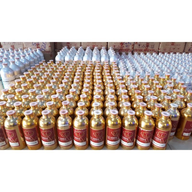 Jual kaleng Laverne emas aluminium botol parfum 500ml bekas Laverne ...