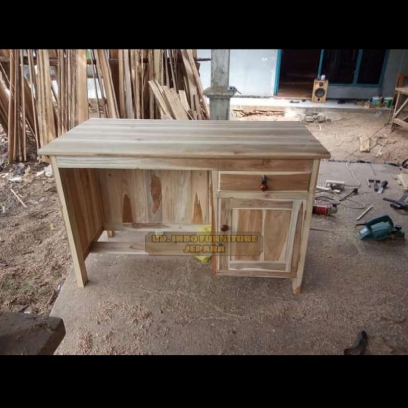 Jual meja kantor meja sekolah meja guru minimalis murah bahan kayu jati ...
