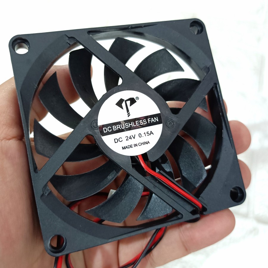 Jual kipas 8cm slim kipas 8x8cm fan 8cm tebal 1cm 8x1cm 24V fan ...
