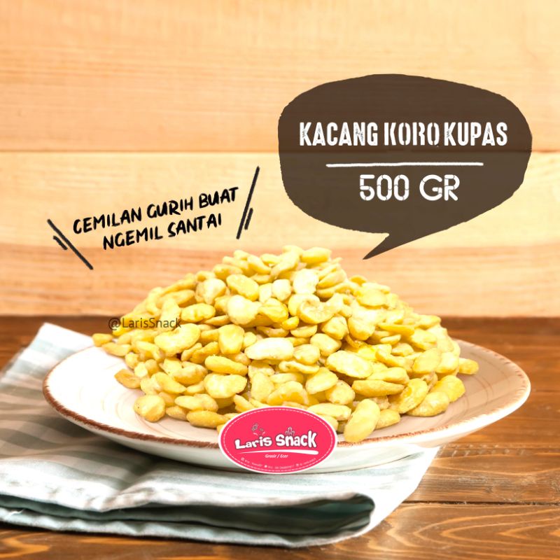 Jual Kacang Koro Kupas Asin Gurih Renyah Snack Kiloan Curah 500gr ...