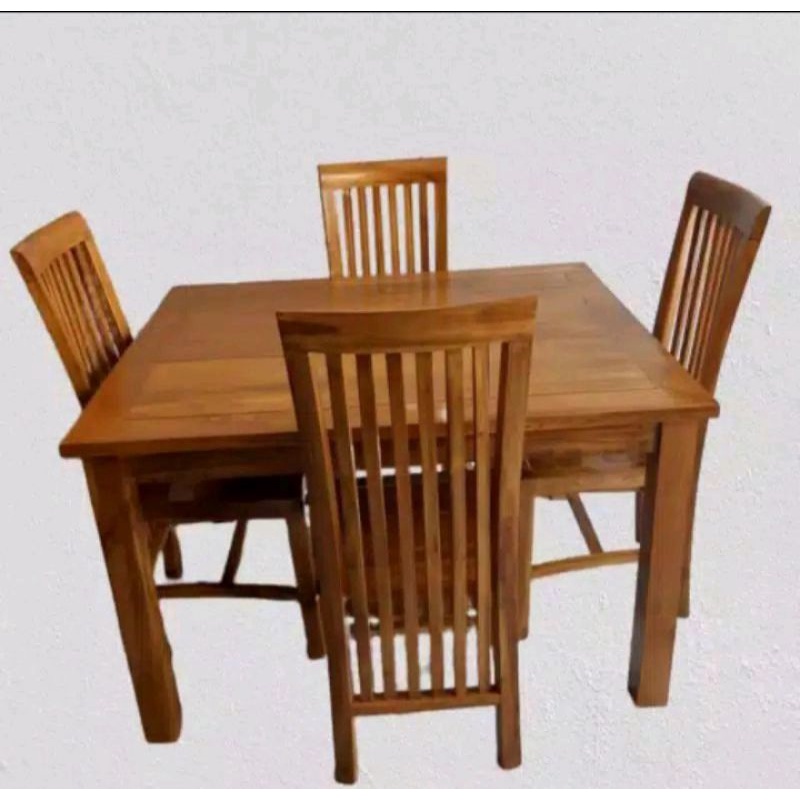 Jual meja makan minimalis balero kayu jati | Shopee Indonesia