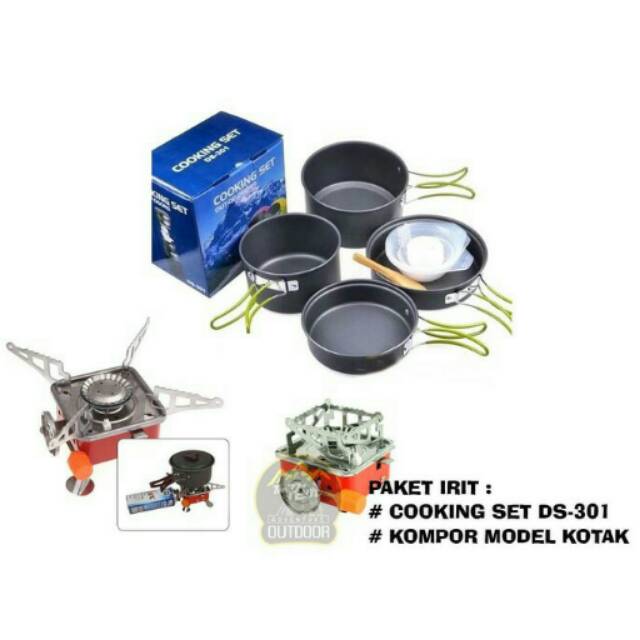 Jual PAKET IRIT COOKINGSET DS 301/KOMPOR MODEL KOTAK | Shopee Indonesia